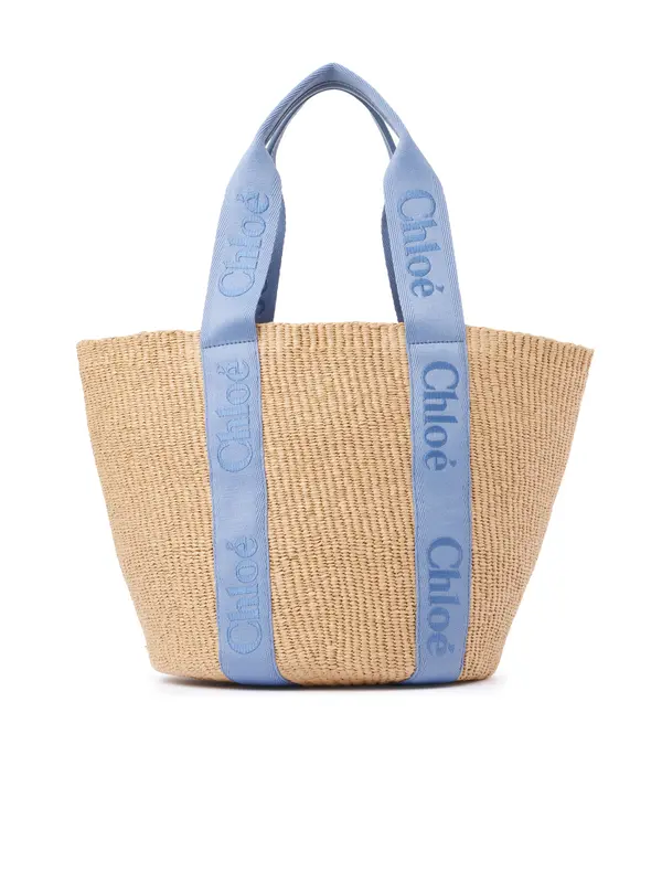 Chloé Woody Basket Bag - Ashes Blue