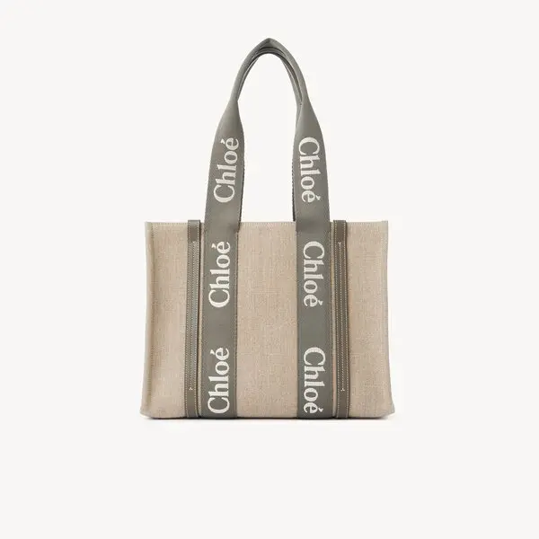 Chloé Woody Tote Bag - Flannel Grey