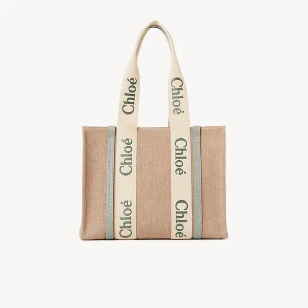 Chloé Woody Tote Bag - Bluish Green