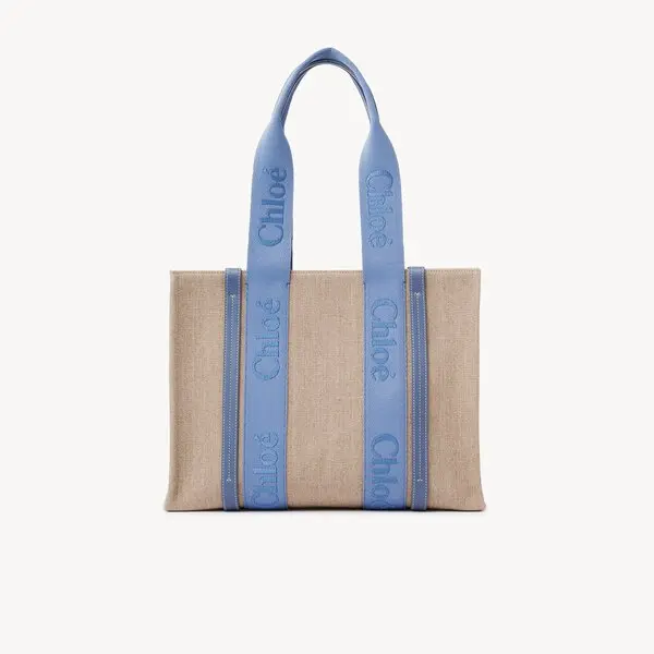 Chloé Woody Tote Bag - Ashes Blue