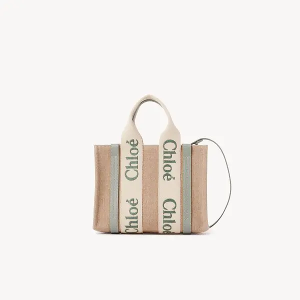 Chloé Small Woody Tote Bag - Bluish Green