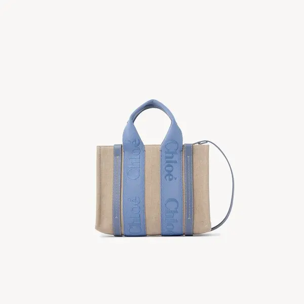 Chloé Small Woody Tote Bag - Ashes Blue