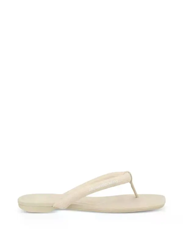Alexander Wang Logo Print Flip Flops - Neutrals