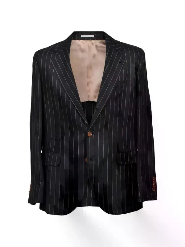 Brunello Cucinelli Pinstripe-pattern Linen Jacket
