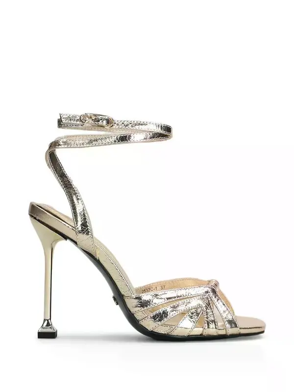 GOLD & ROUGE Ama Crinkled-effect Sandals