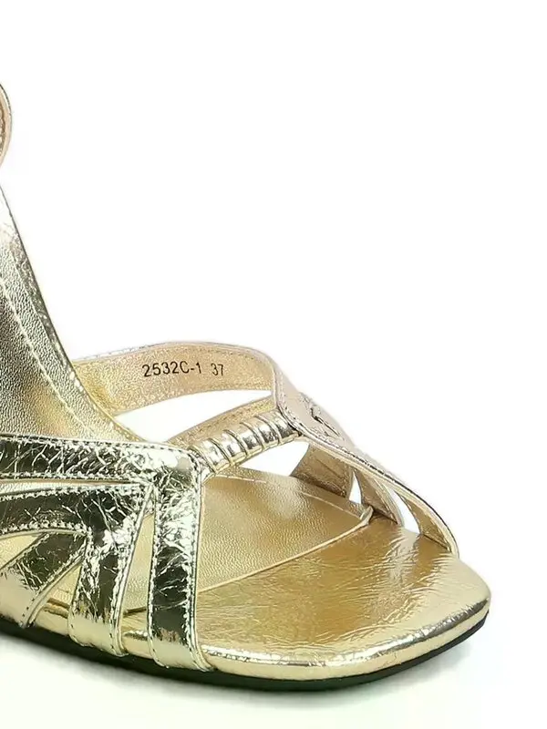 GOLD & ROUGE Ama Crinkled-effect Sandals