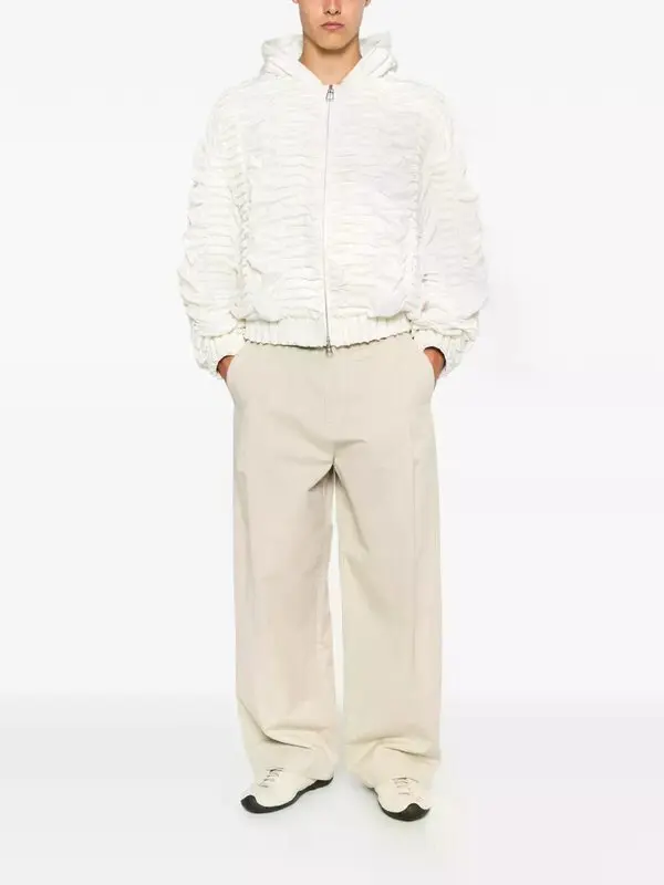 RAXXY Ruched Hooded Jacket - White