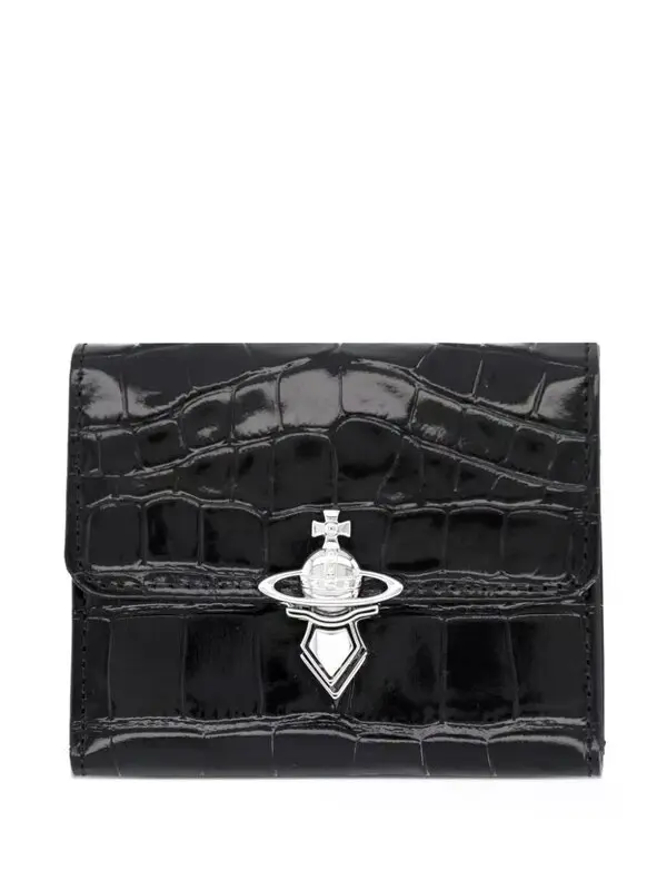 VIVIENNE WESTWOOD Orb Croc-effect Leather Wallet