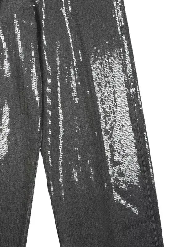 NINE:INTHE:MORNING Sequin Embellished Jeans