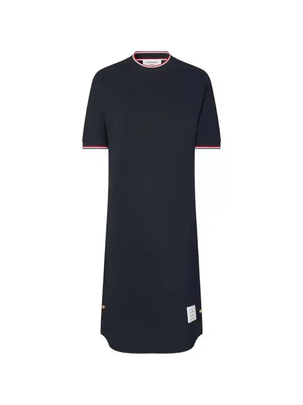 Thom Browne Piqué Dolman Mini T-shirt Dress - Blue