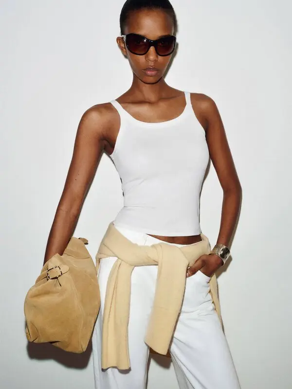 REFORMATION Calie Tank Top - Ivory