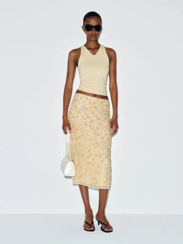 REFORMATION Helen Midi Skirt