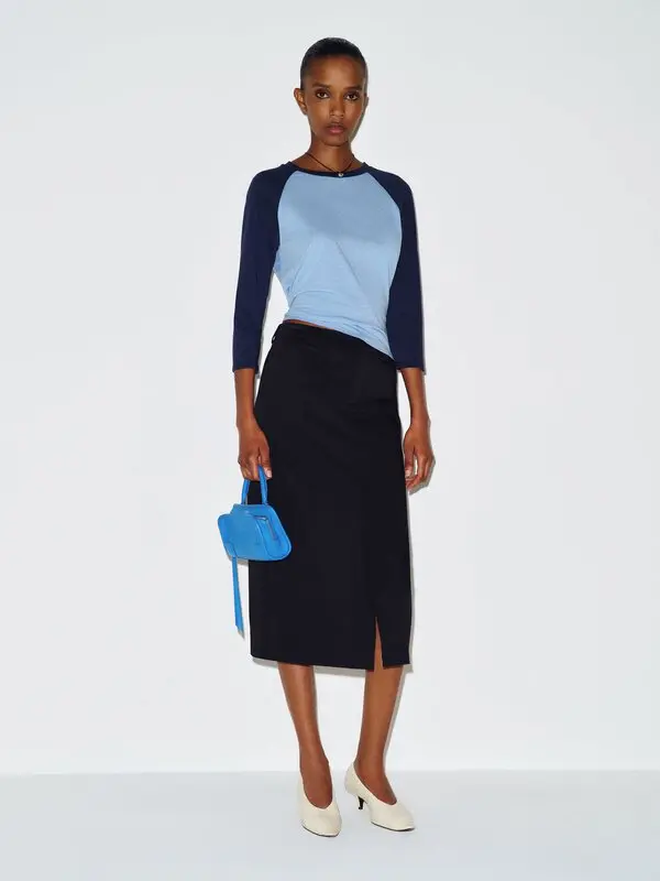 REFORMATION Renee Skirt - Black