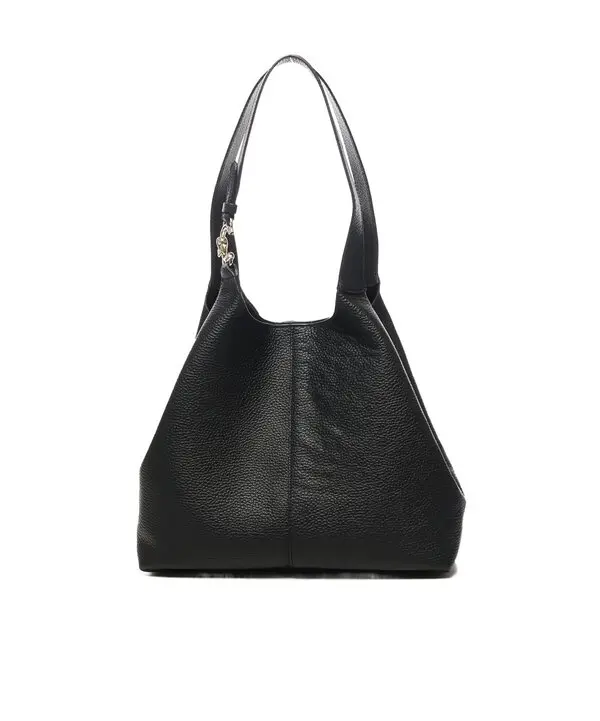 COCCINELLE C-easy Logo Plaque Shoulder Bag - Black