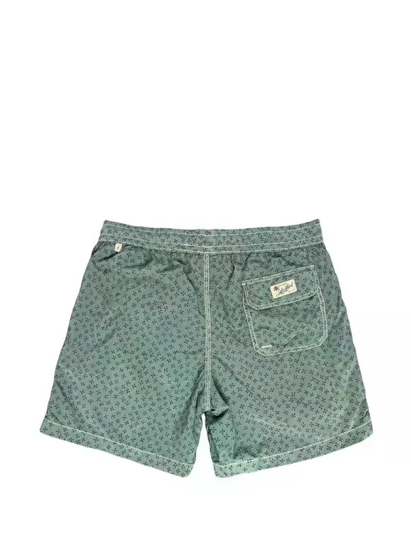 Hartford Geometric Print Drawstring Swim Shorts