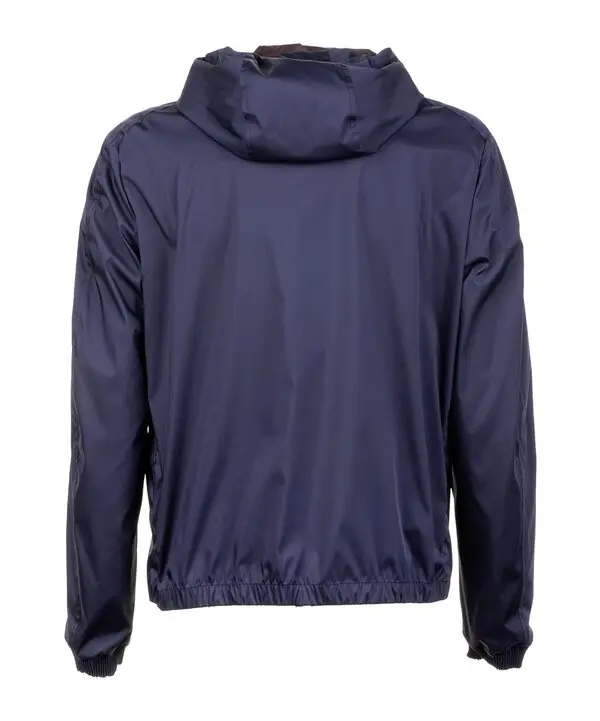 MOORER Hooded Long Sleeve Zip-up Jacket