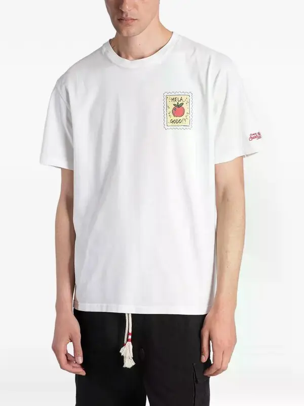 MC2 SAINT BARTH X Alessandro Enriquez Mela Godo-print Portland T-shirt - White