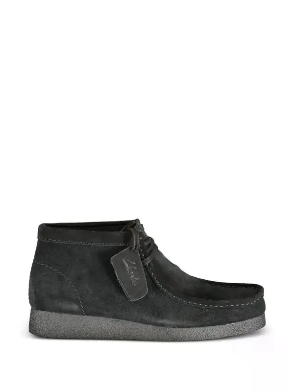 Clarks Wallabee Suede Boots - Black