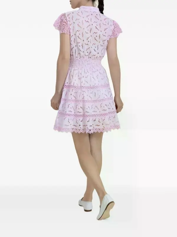 Temptation Positano Broderie Anglaise Mini Dress - Pink