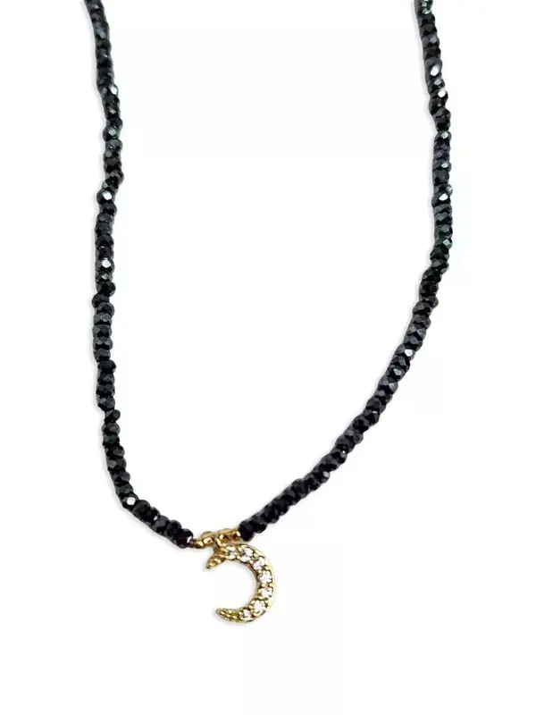 MADISON Beaded Crescent-moon Necklace