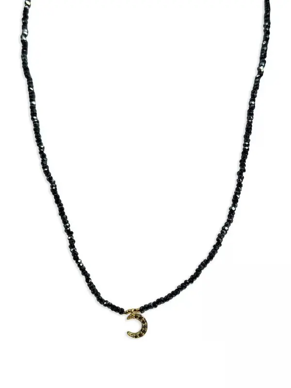 MADISON Beaded Crescent-moon Necklace