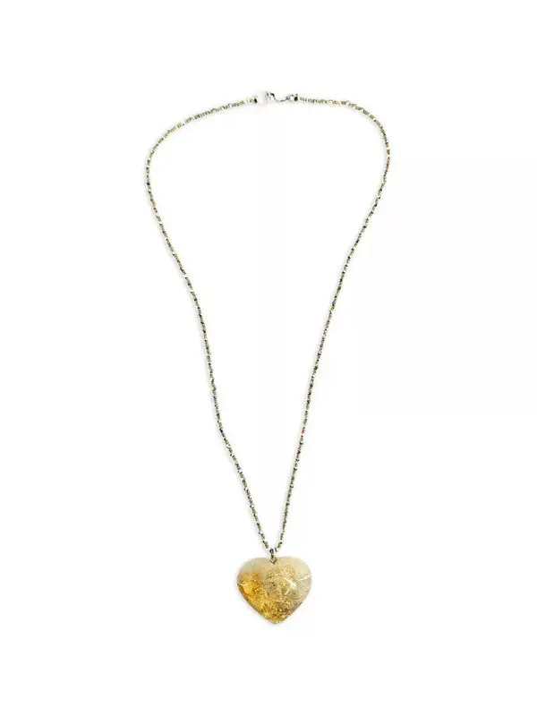 MADISON Sun-drenched Citrine Heart Necklace - Silver