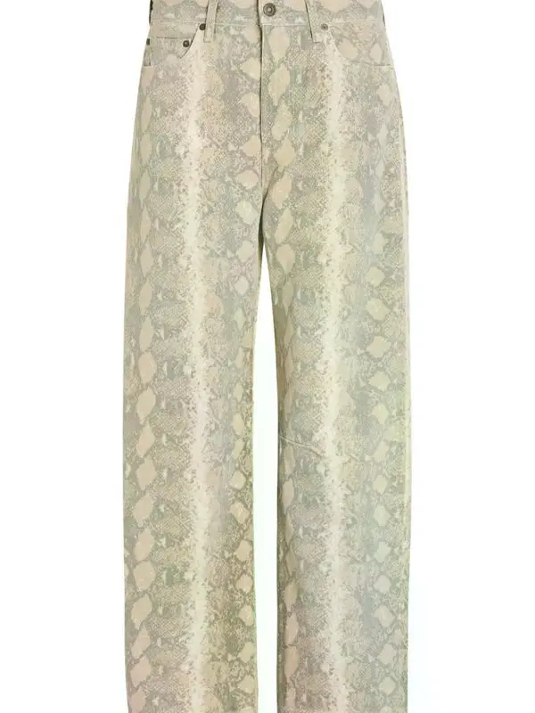Citizens Of Humanity Miro Snake-print Wide Leg Jeans