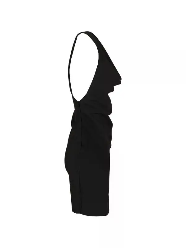 AL DUCA D’AOSTA 1902 Cowl Neck Wrap Midi Dress - Black