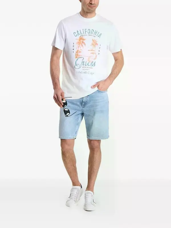 Guess Faded Effect Denim Shorts