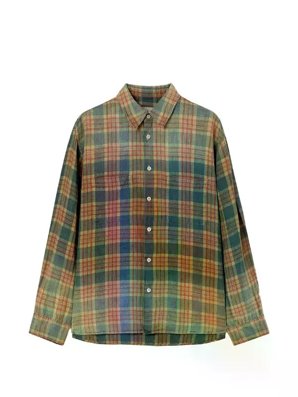 SOLID HOMME Check-pattern Long-sleeve Shirt