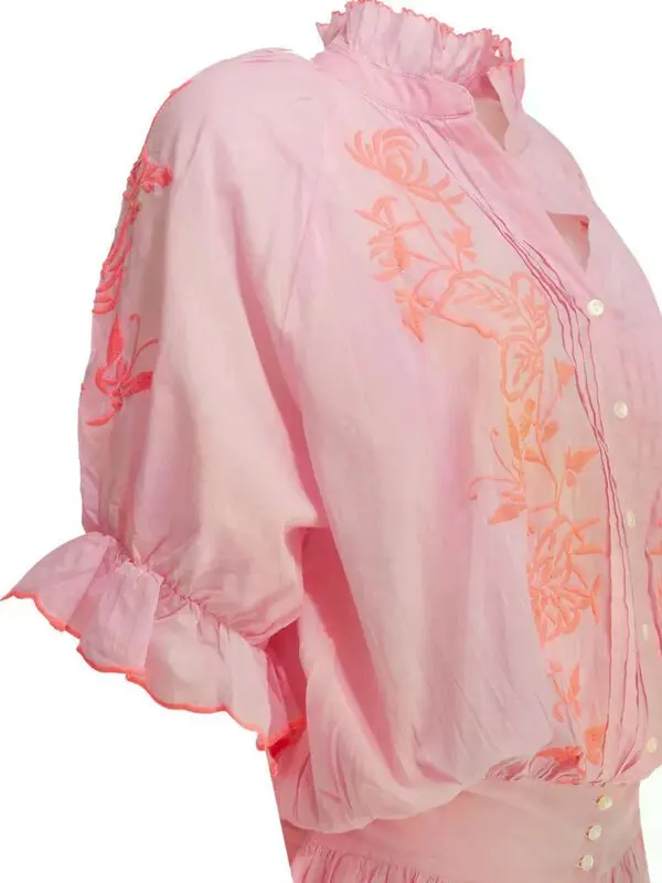 JULIET DUNN Butterfly Embroidered Mini Dress
