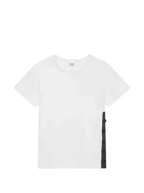 STUDIO TOMBOY Side-button T-shirt