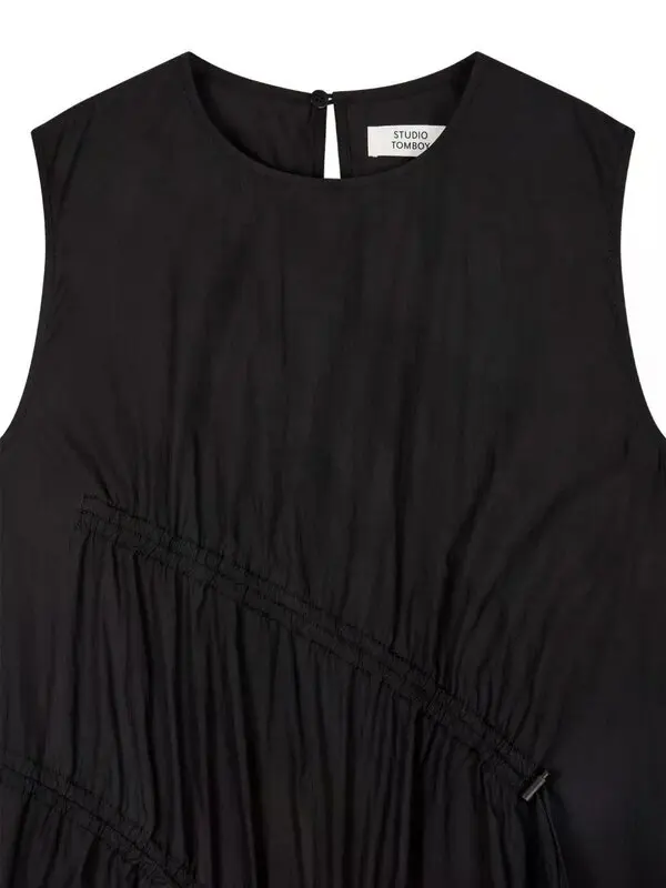 STUDIO TOMBOY Shirred Sleeveless Maxi Dress