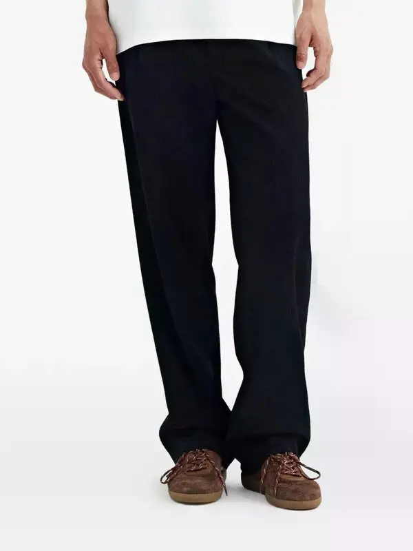 SOLID HOMME Crinkled-effect Trousers