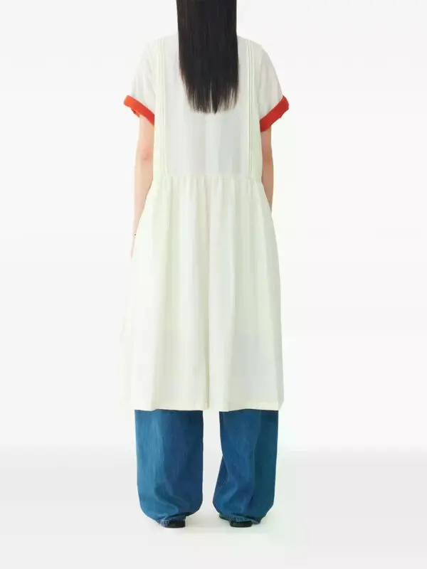 STUDIO TOMBOY A-line Midi Dress With Pintuck Detail - Neutrals
