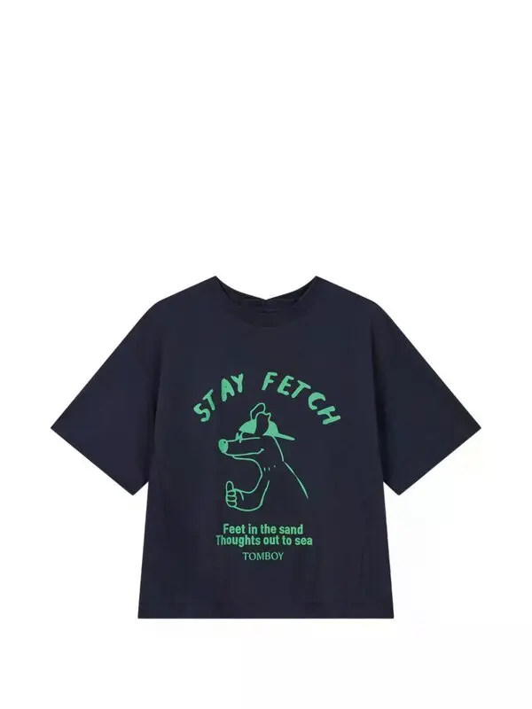 STUDIO TOMBOY Graphic Print Boxy-fit T-shirt - Blue