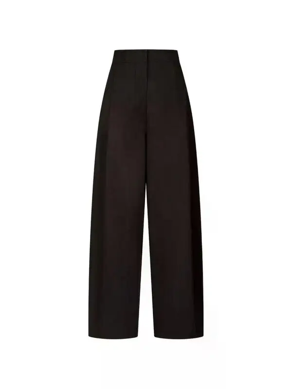 STUDIO TOMBOY Pleated Wide-leg Trousers - Black
