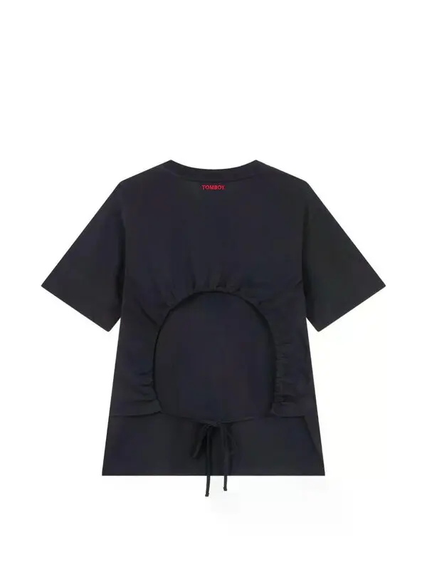 STUDIO TOMBOY Cut-out Drawstring T-shirt