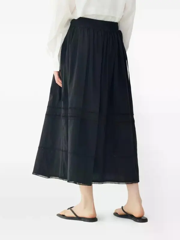 STUDIO TOMBOY Ladder-stitch Gathered Long Skirt
