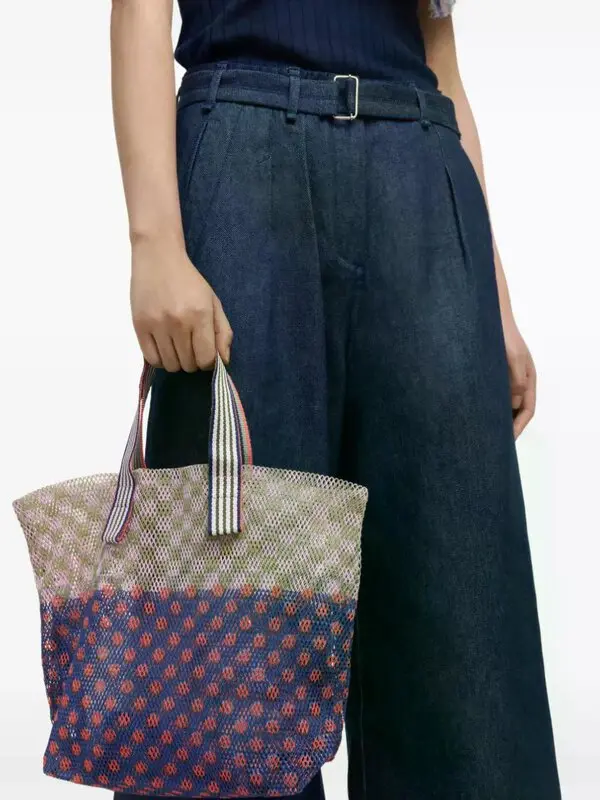 ÉPICE Kanpur Geometric Mesh Tote Bag