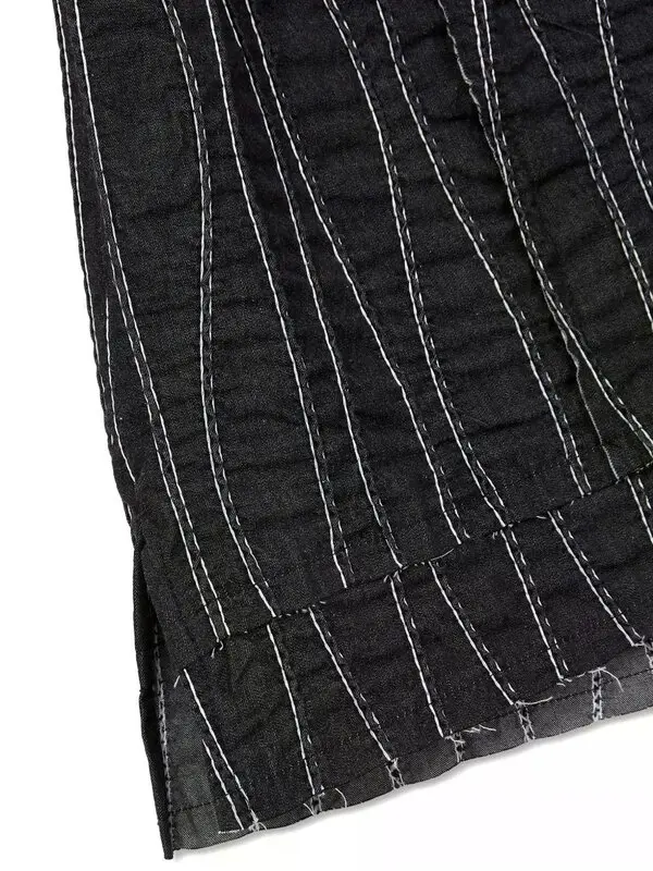 STUDIO TOMBOY Wave-stitch Frayed Top