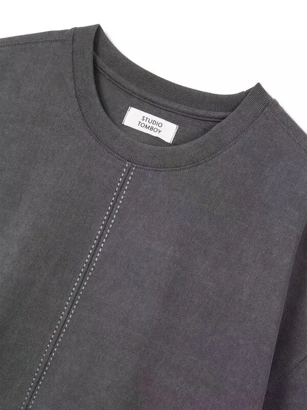 STUDIO TOMBOY Asymmetric Hem Panelled T-shirt