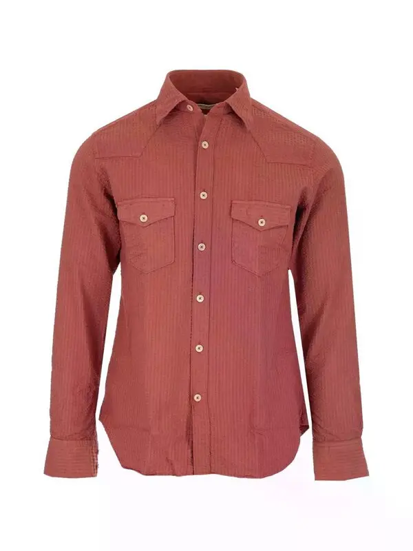 AL DUCA D’AOSTA 1902 Seersucker-cotton Shirt - Red