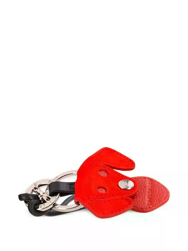 Longchamp Re-play Leather Dog Keyring