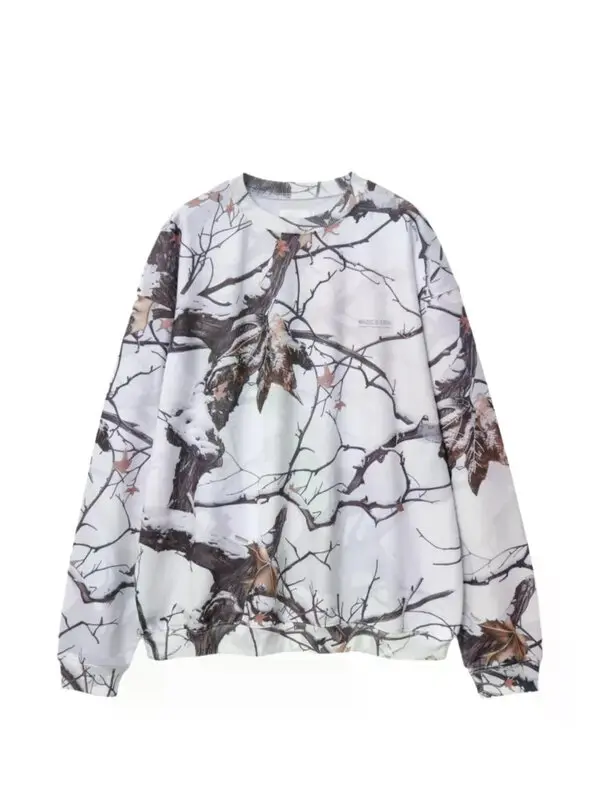 MAGIC STICK Mossy Oak Snow Camouflage Crewneck Sweatshirt - White