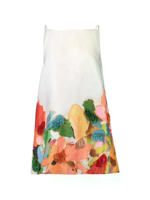 Acler Java Bead-embellished Mini Dress - White