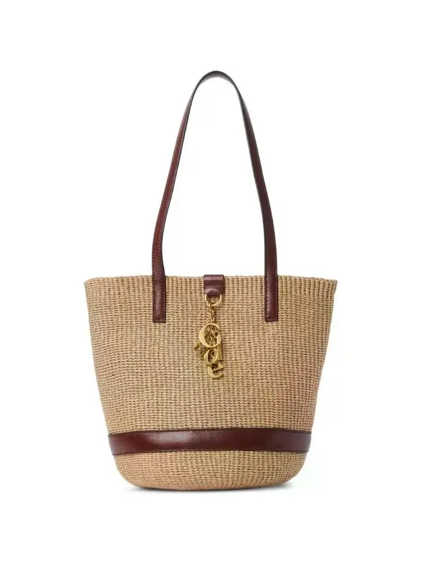 Chloé Logo Pendant Tote Bag - Neutrals
