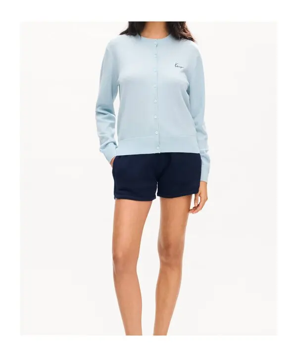 Kenzo Embroidered Merino Wool Cardigan