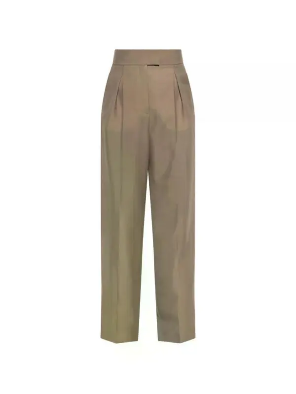 Valentino Garavani Pleated Wide-leg Trousers - Neutrals