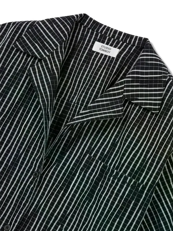 STUDIO TOMBOY Seersucker Camp Collar Shirt